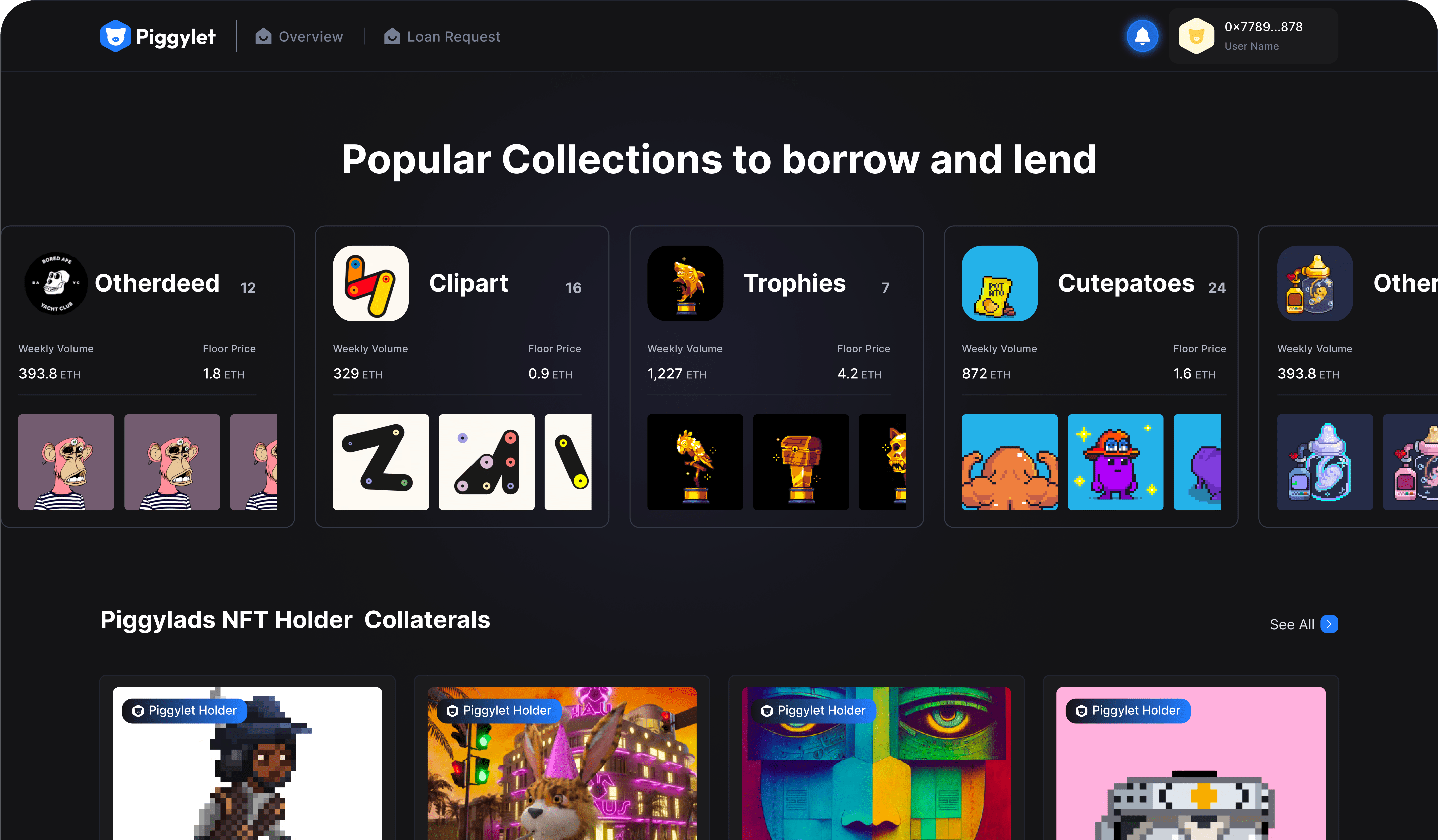 Piggylet - Collateralize your NFTs & Keep Liquid
